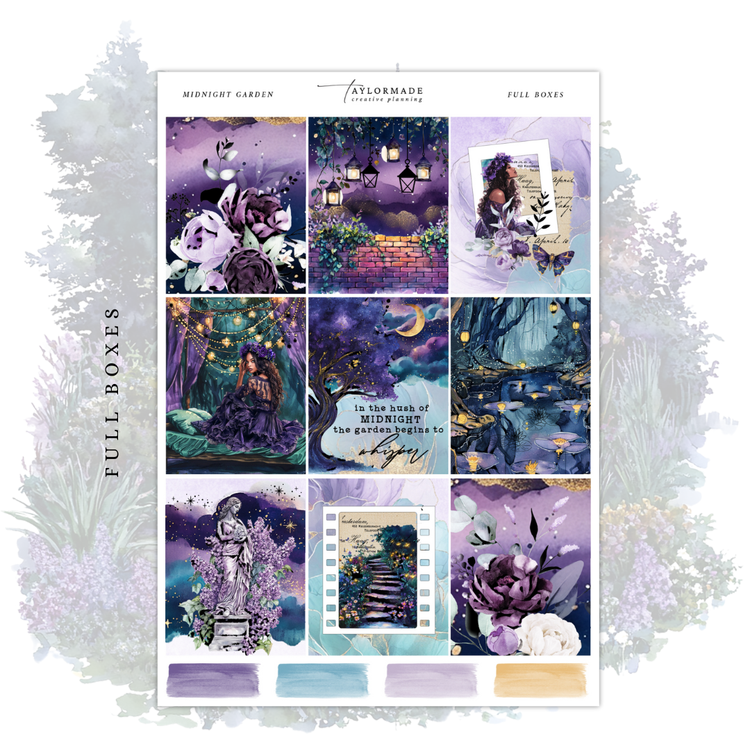 Midnight Garden Weekly Kit – Taylormade Creative Planning